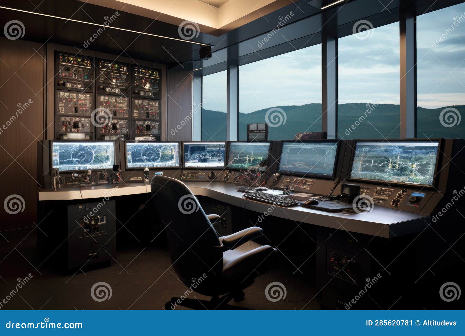 Control Room Monitors for Energy Storage System Stock Image - Image of ...