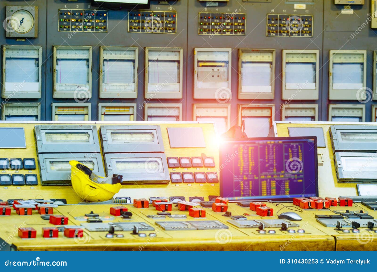 Control Room of a Nuclear Power Generation Plant Stock Image - Image of ...
