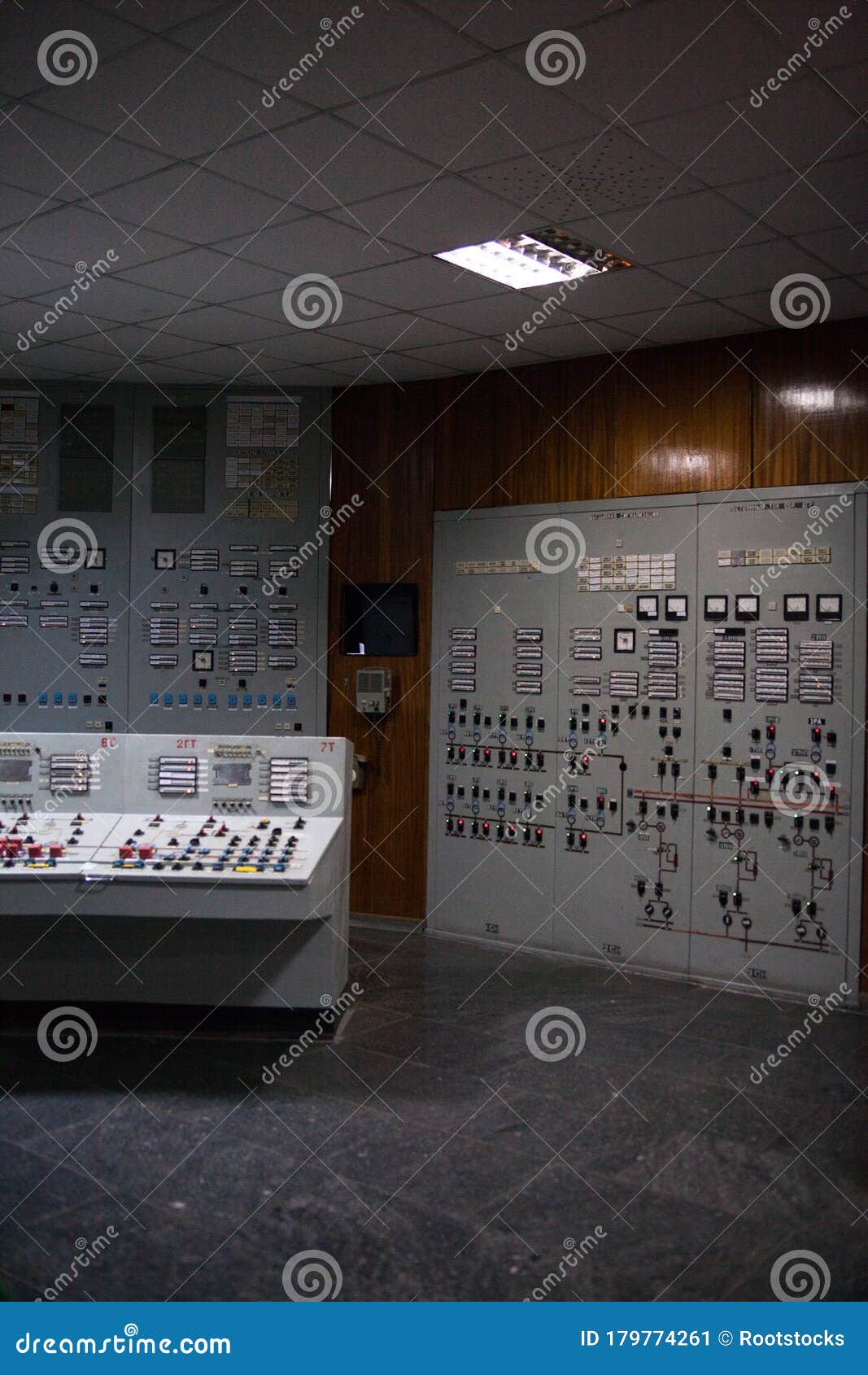 Control Room of the Nuclear Power Plant Stock Image - Image of interior ...