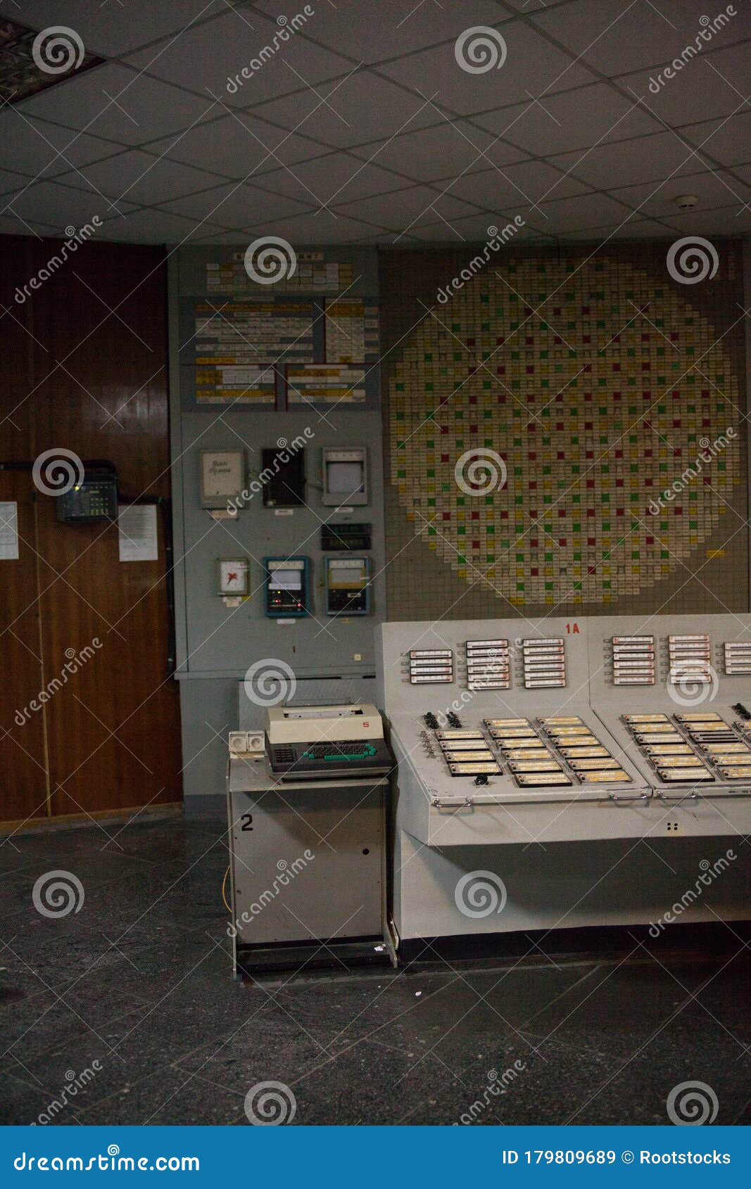 Control Room of the Nuclear Power Plant Stock Image - Image of ...