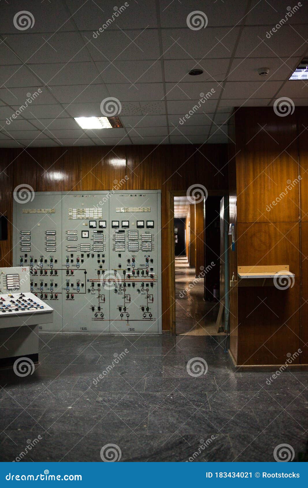 Control Room of the Nuclear Power Plant Stock Image - Image of device ...