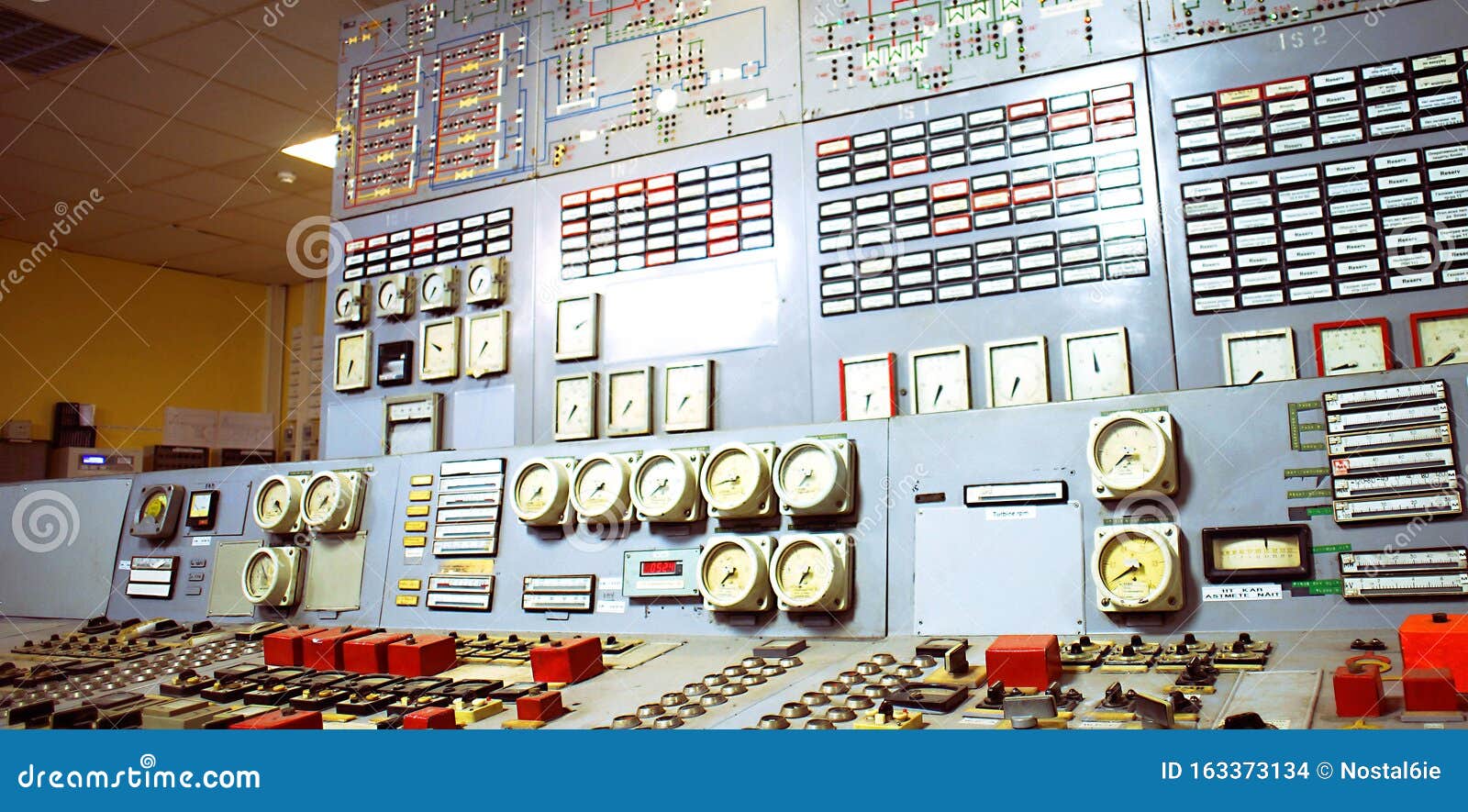 Control Room of an Old Power Generation Plant Stock Photo - Image of ...