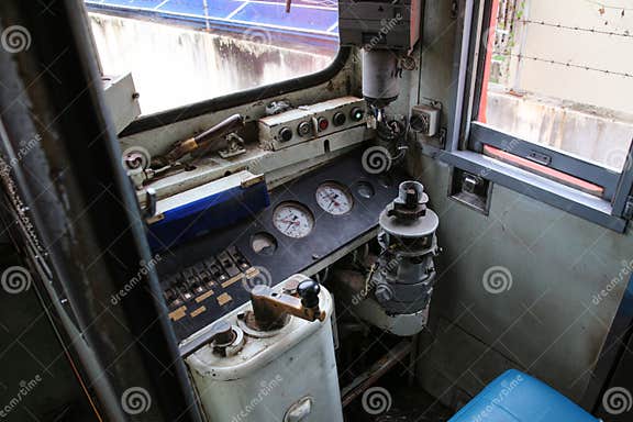 Control Room of an Old Train Stock Photo - Image of equipment, console ...