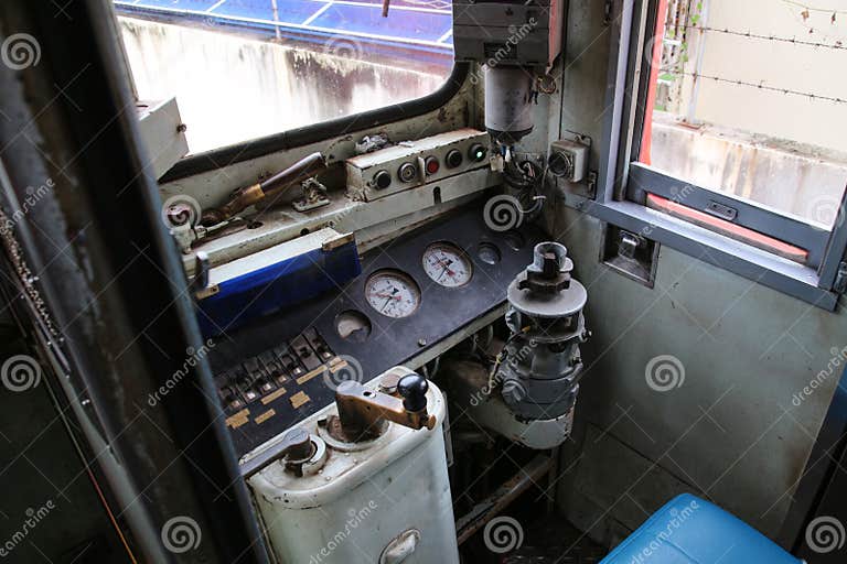 Control Room of an Old Train Stock Photo - Image of equipment, console ...