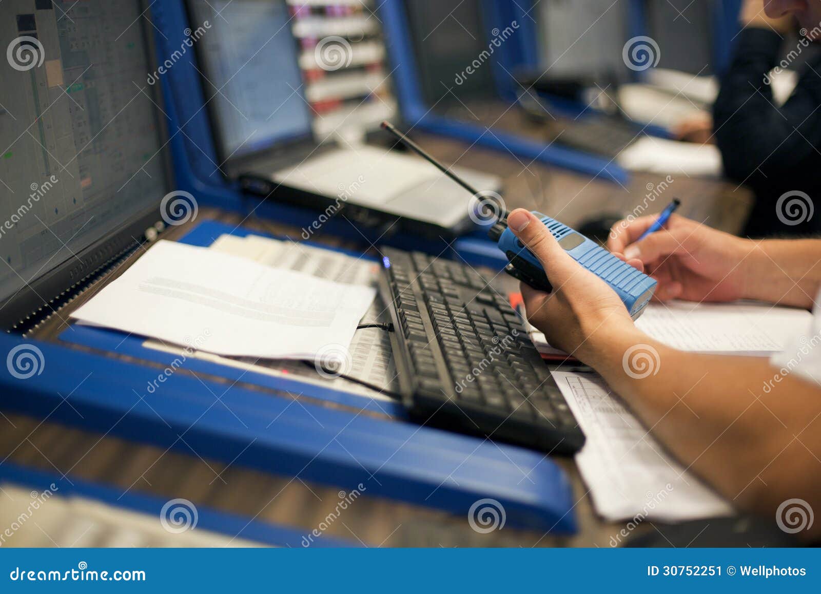 Control room operator stock image. Image of data, indoors - 30752251