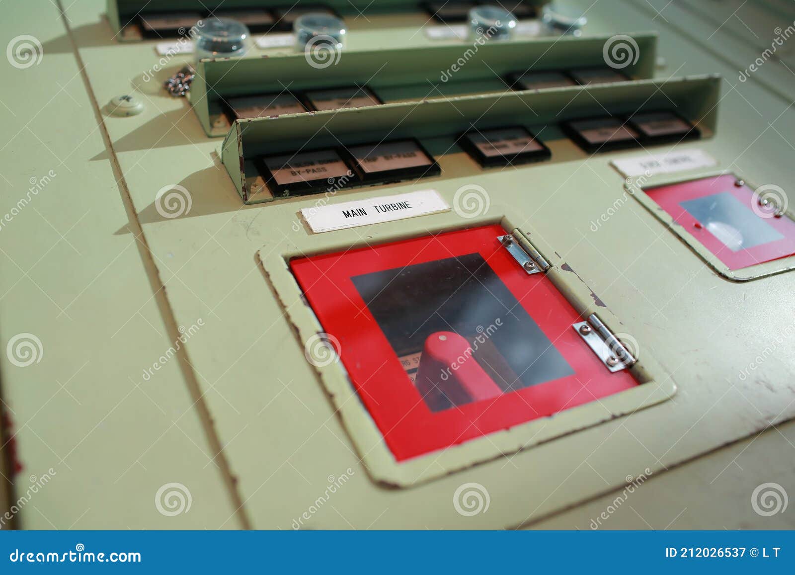 The Control Room on Panel with the Button Stock Image - Image of engine ...