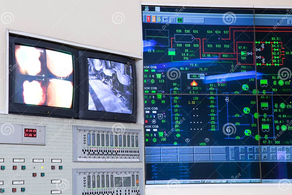 Control room - power plant stock photo. Image of factory - 30221266