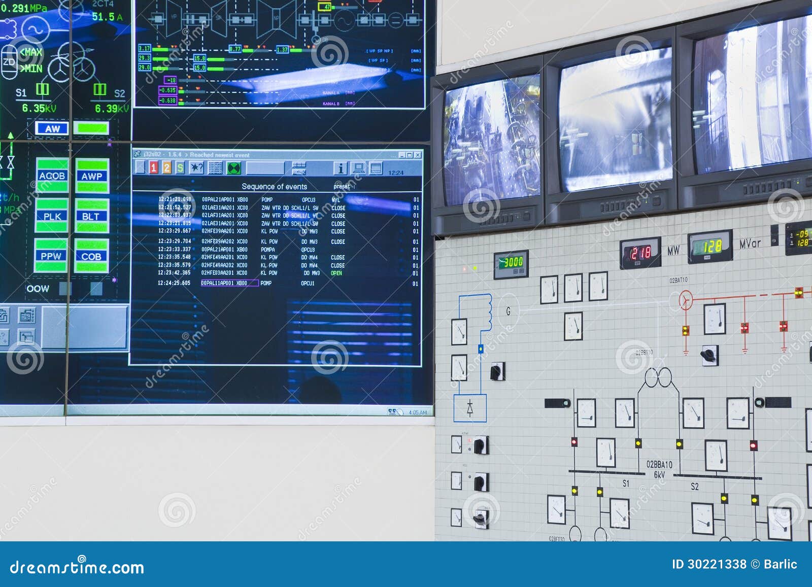 Control Room in Power Factory Stock Photo - Image of computer, factory ...