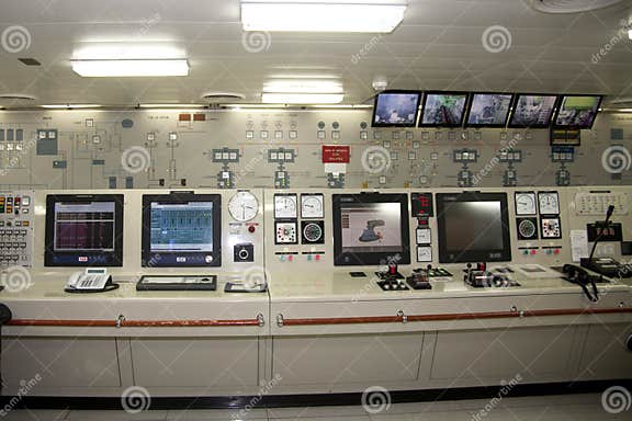 Control Room for Ships Engineer Editorial Photo - Image of panels ...