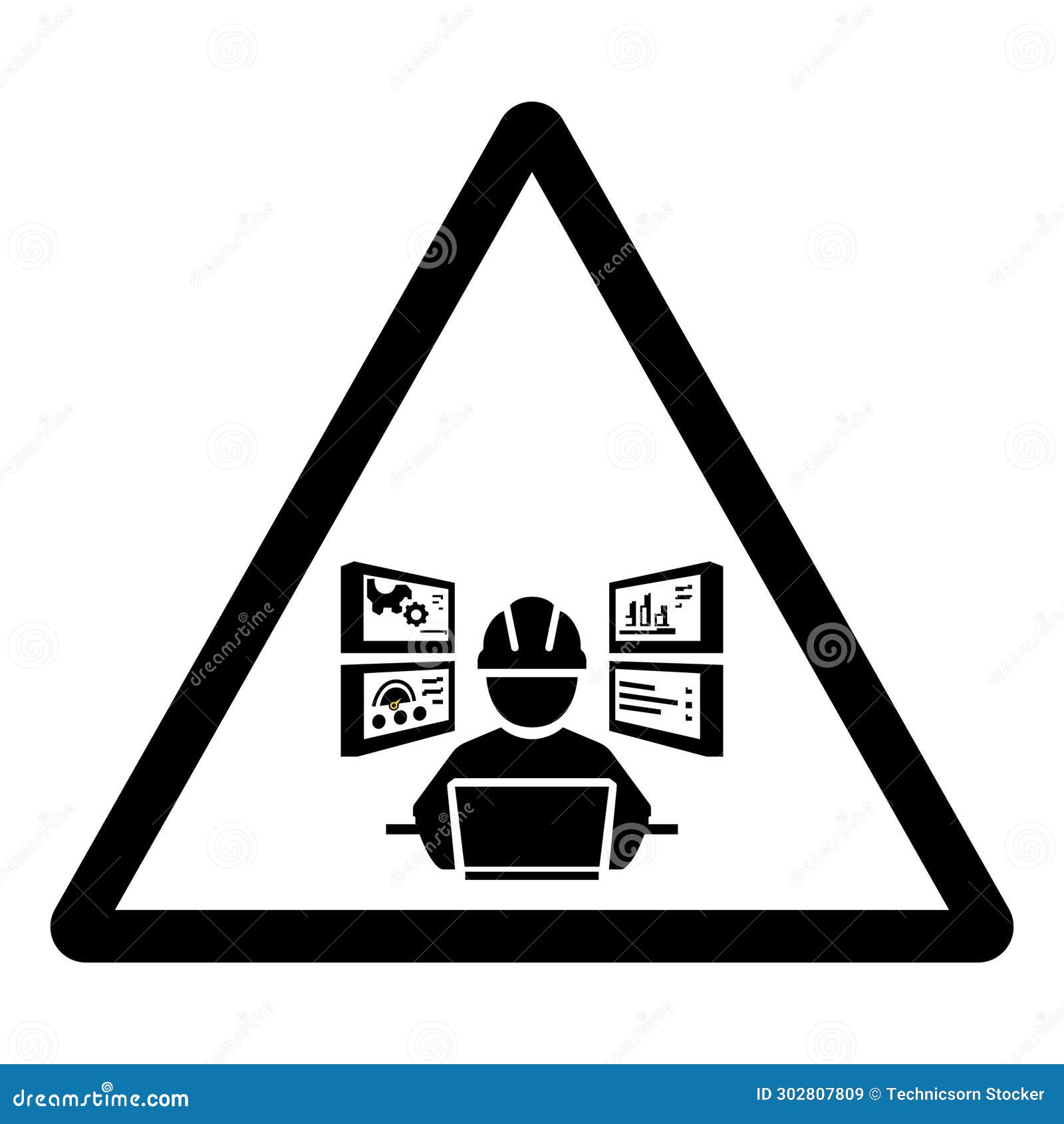 Control Room Symbol Sign ,Vector Illustration, Isolate on White ...