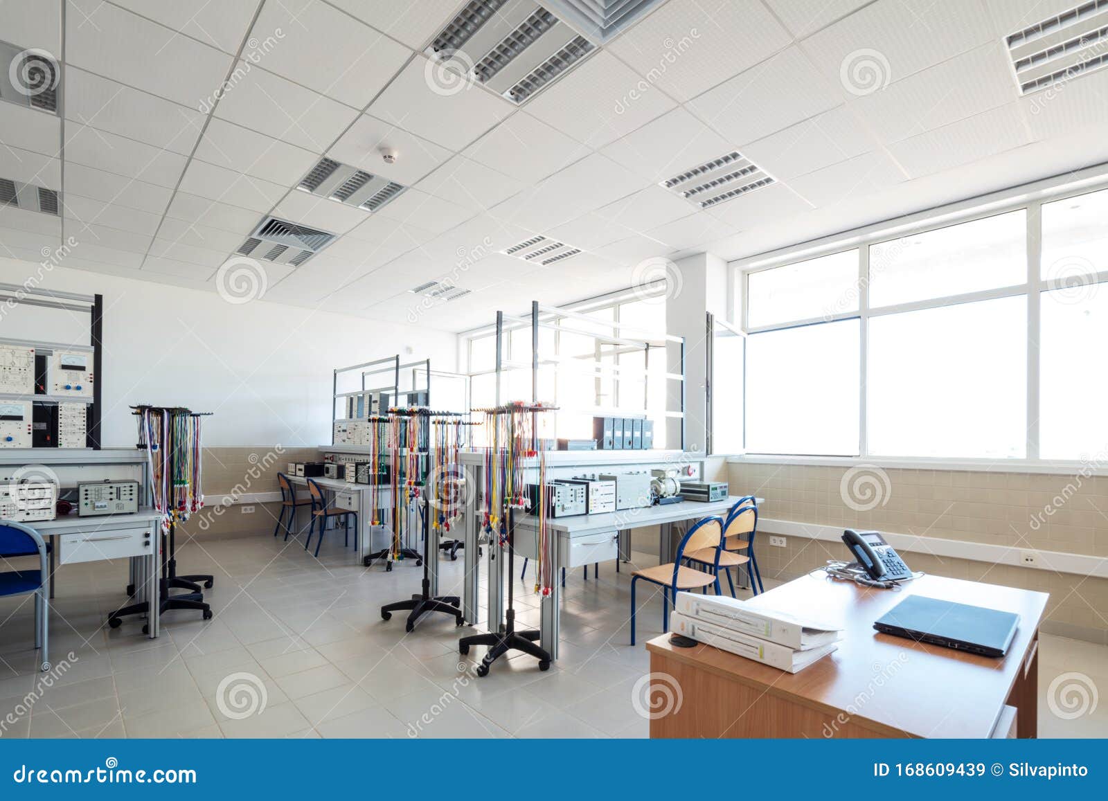 Control Room with Various Instruments Stock Image - Image of business ...