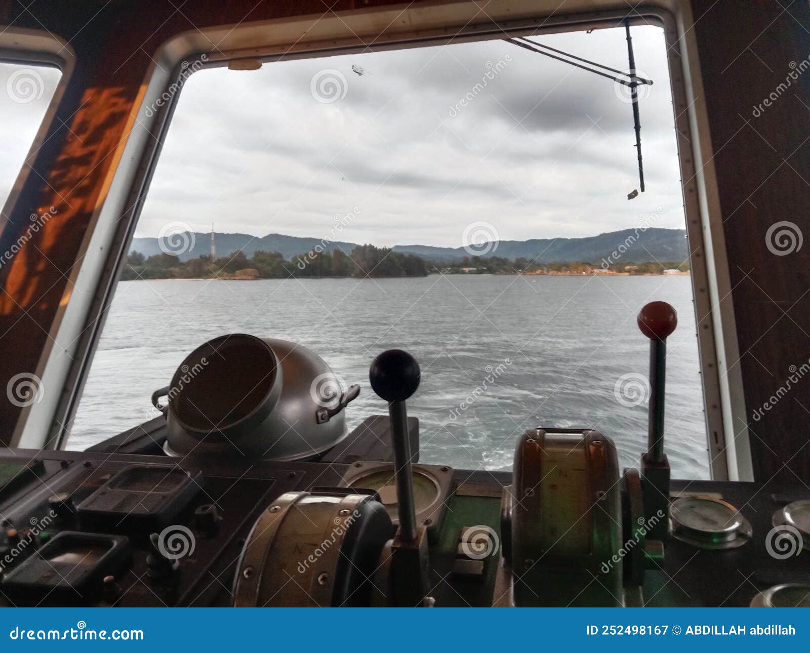 Control and Rudder Room, Ferry Bridge Stock Image - Image of room ...
