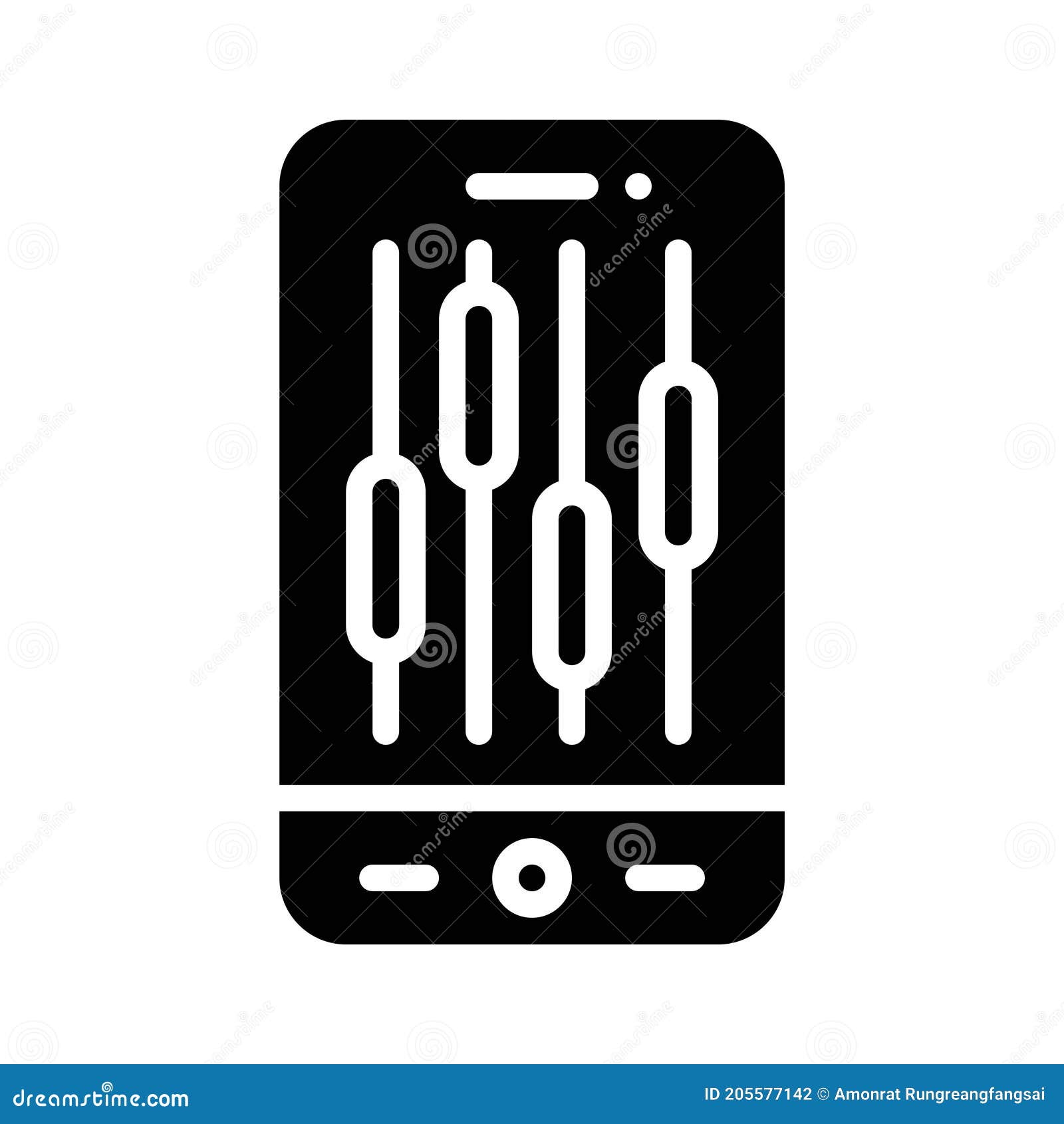 Control and Setting Icon, Mobile Application Vector Illustration Stock ...