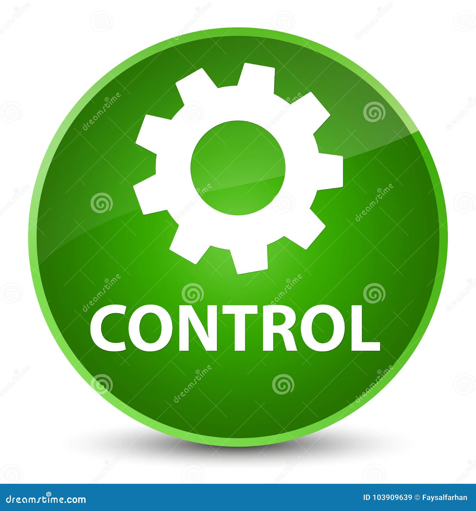 Control (settings Icon) Elegant Green Round Button Stock Illustration ...
