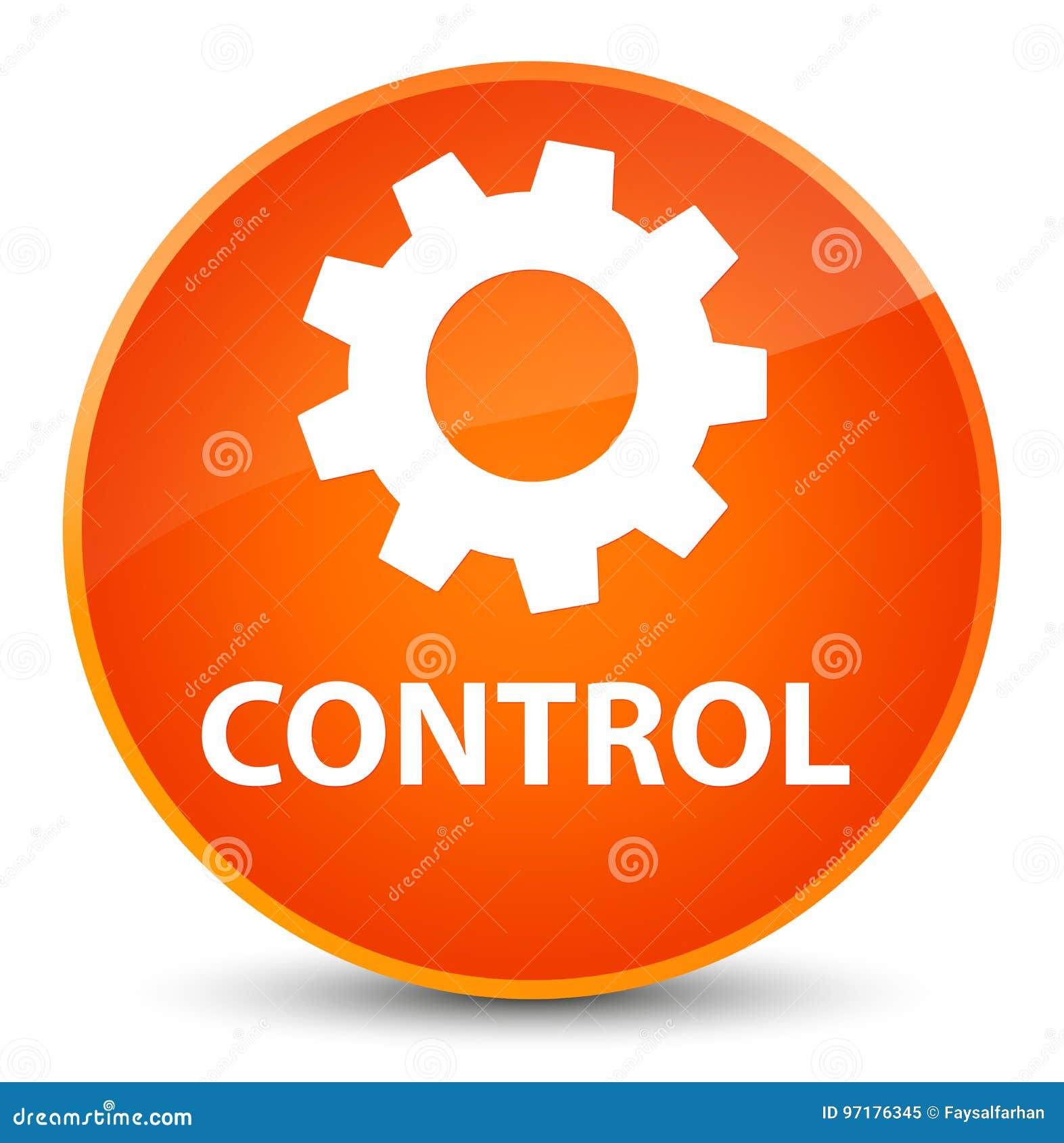 Control (settings Icon) Elegant Orange Round Button Stock Illustration ...