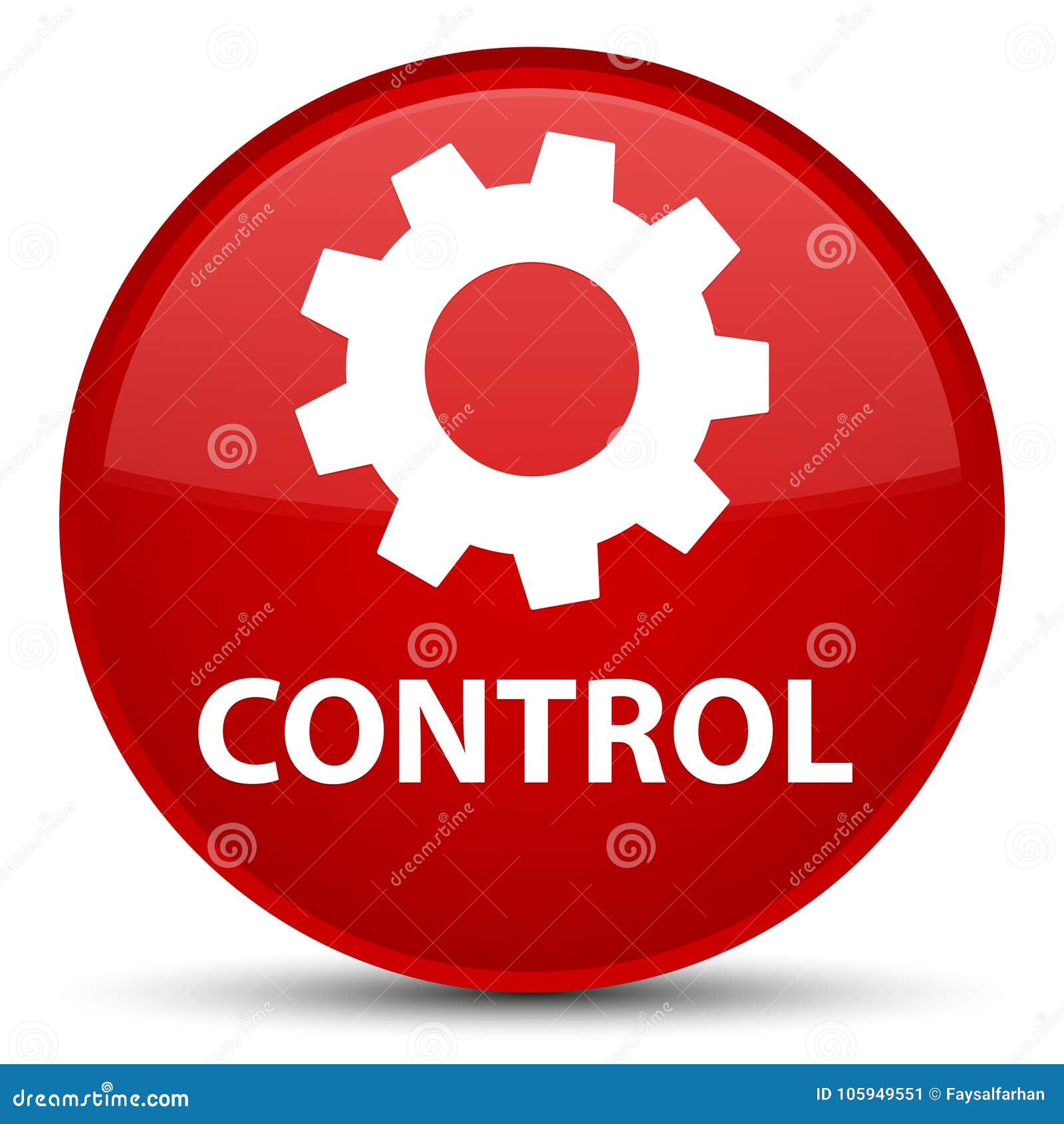 Control (settings Icon) Special Red Round Button Stock Illustration ...