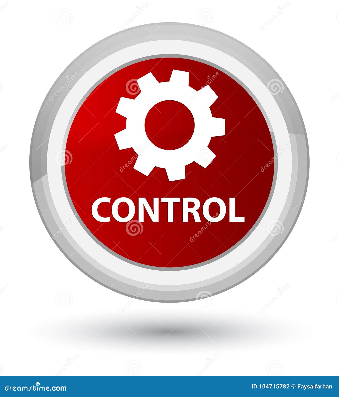 Control (settings Icon) Prime Red Round Button Stock Illustration ...