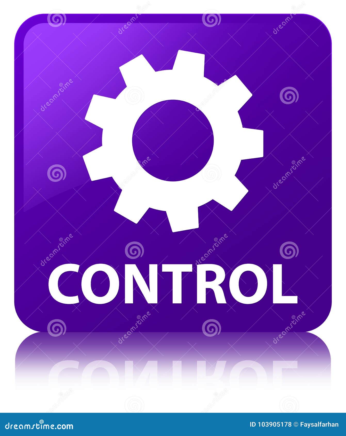 Control (settings Icon) Purple Square Button Stock Illustration ...