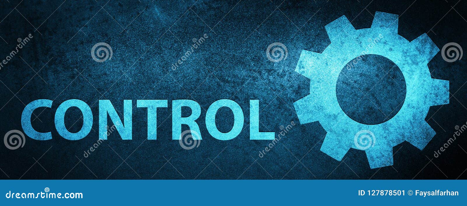 Control (settings Icon) Special Blue Banner Background Stock ...