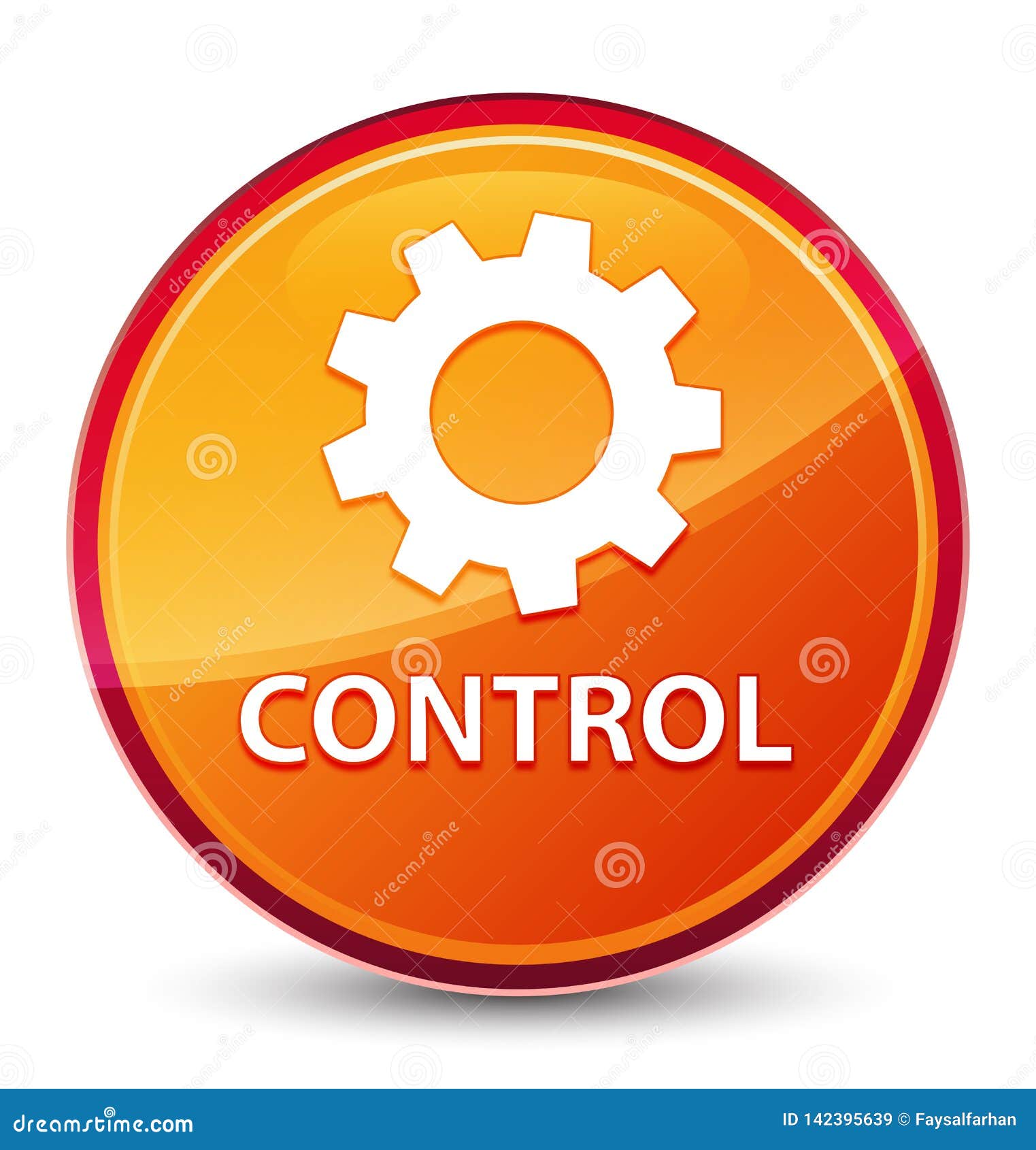 Control (settings Icon) Special Glassy Orange Round Button Stock Vector ...