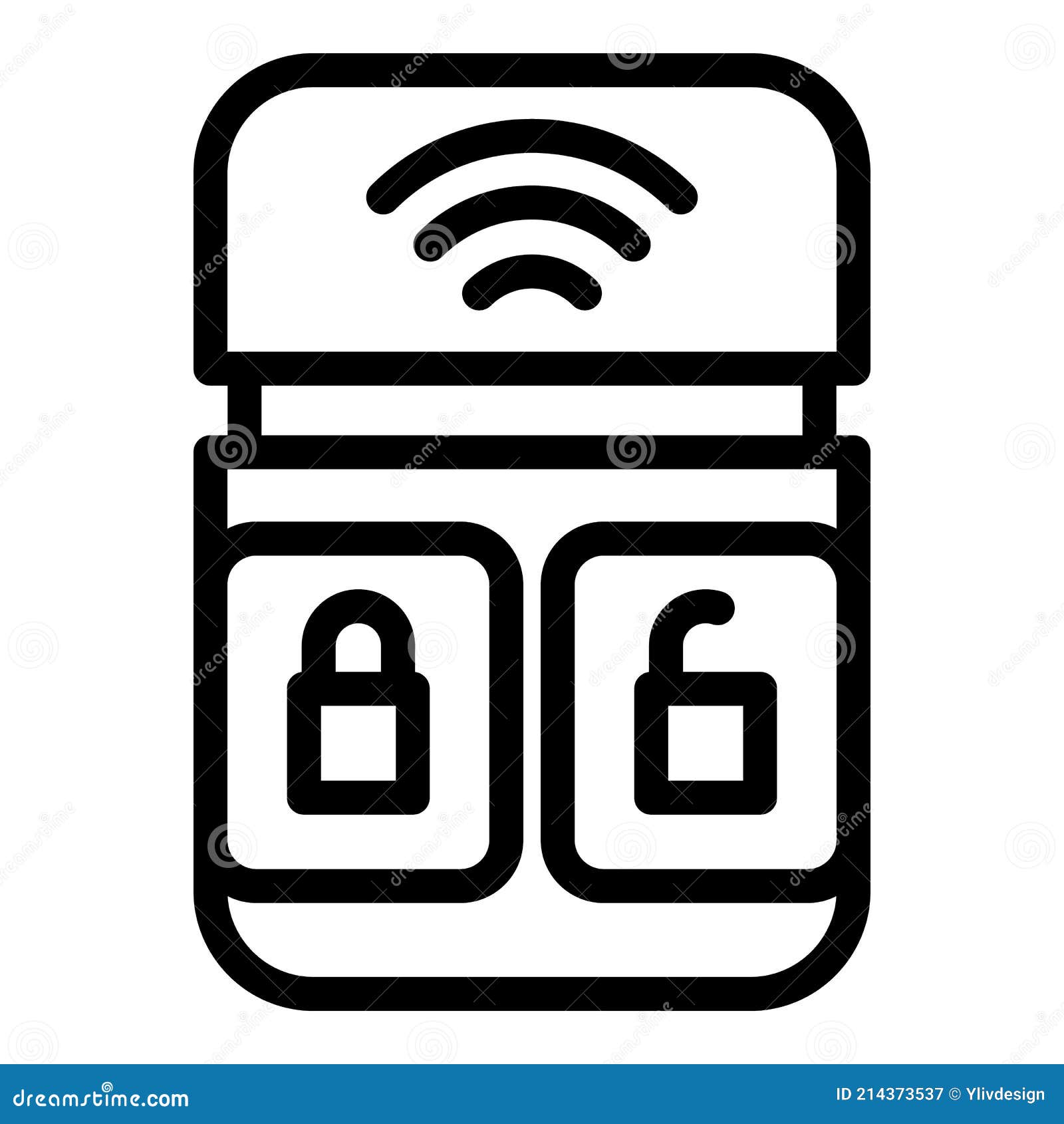 Control Smart Key Car Icon, Outline Style Stock Vector - Illustration ...