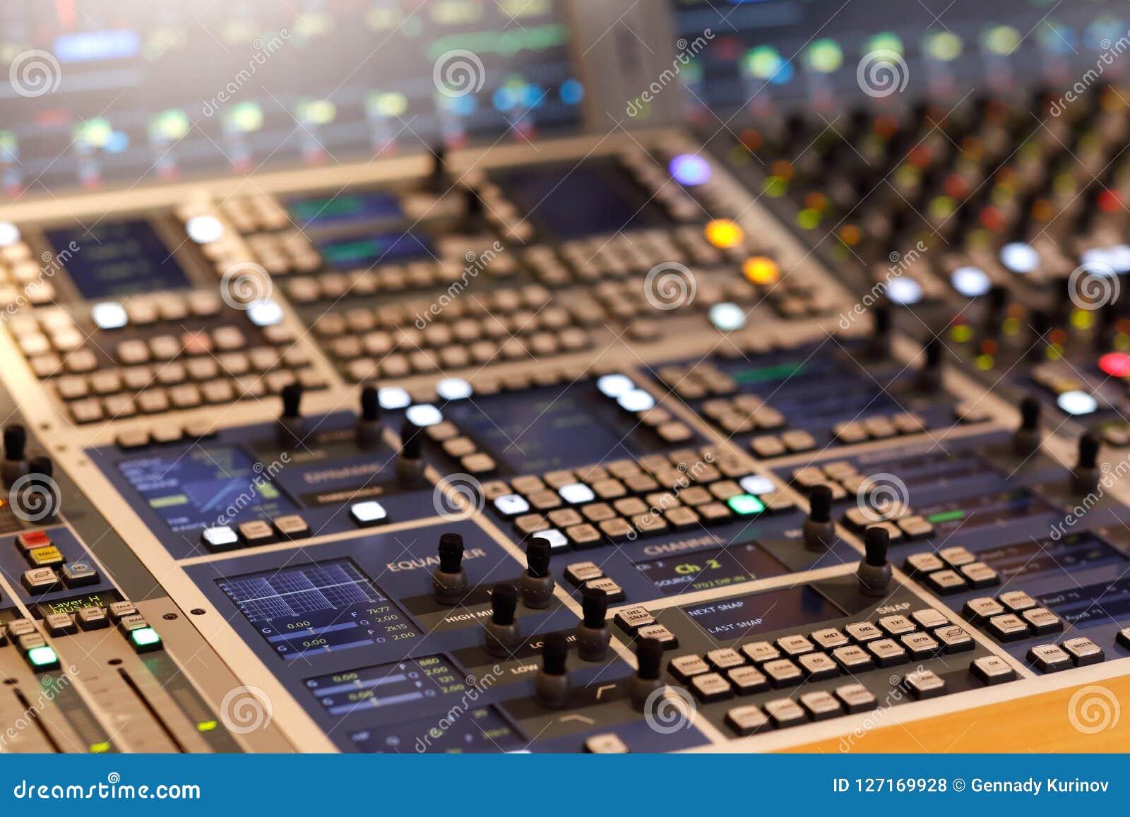 Control Surface of Audio Production Console Stock Photo - Image of ...