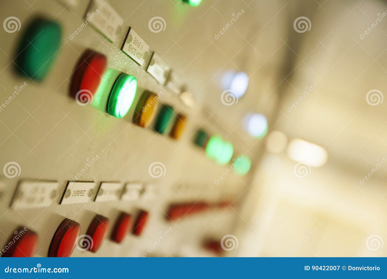 Control Switch Panel of Industrial Equipment with Buttons Aboard Stock ...
