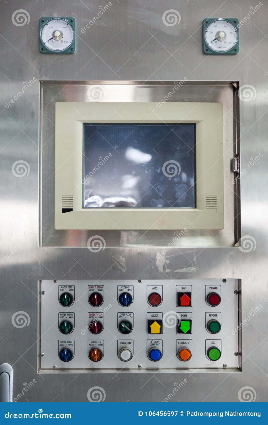 Control System Box of the Machine Stock Image - Image of background ...