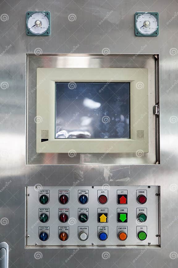Control System Box of the Machine Stock Image - Image of background ...