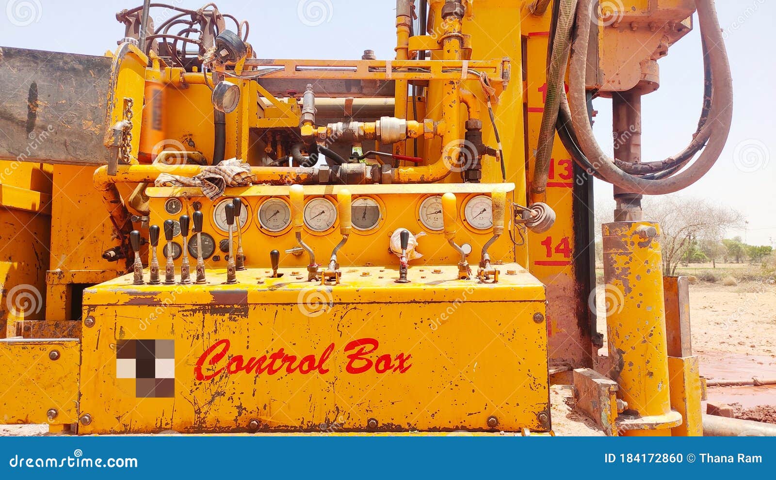 Control System and Gears of Drilling Machine Stock Photo - Image of ...