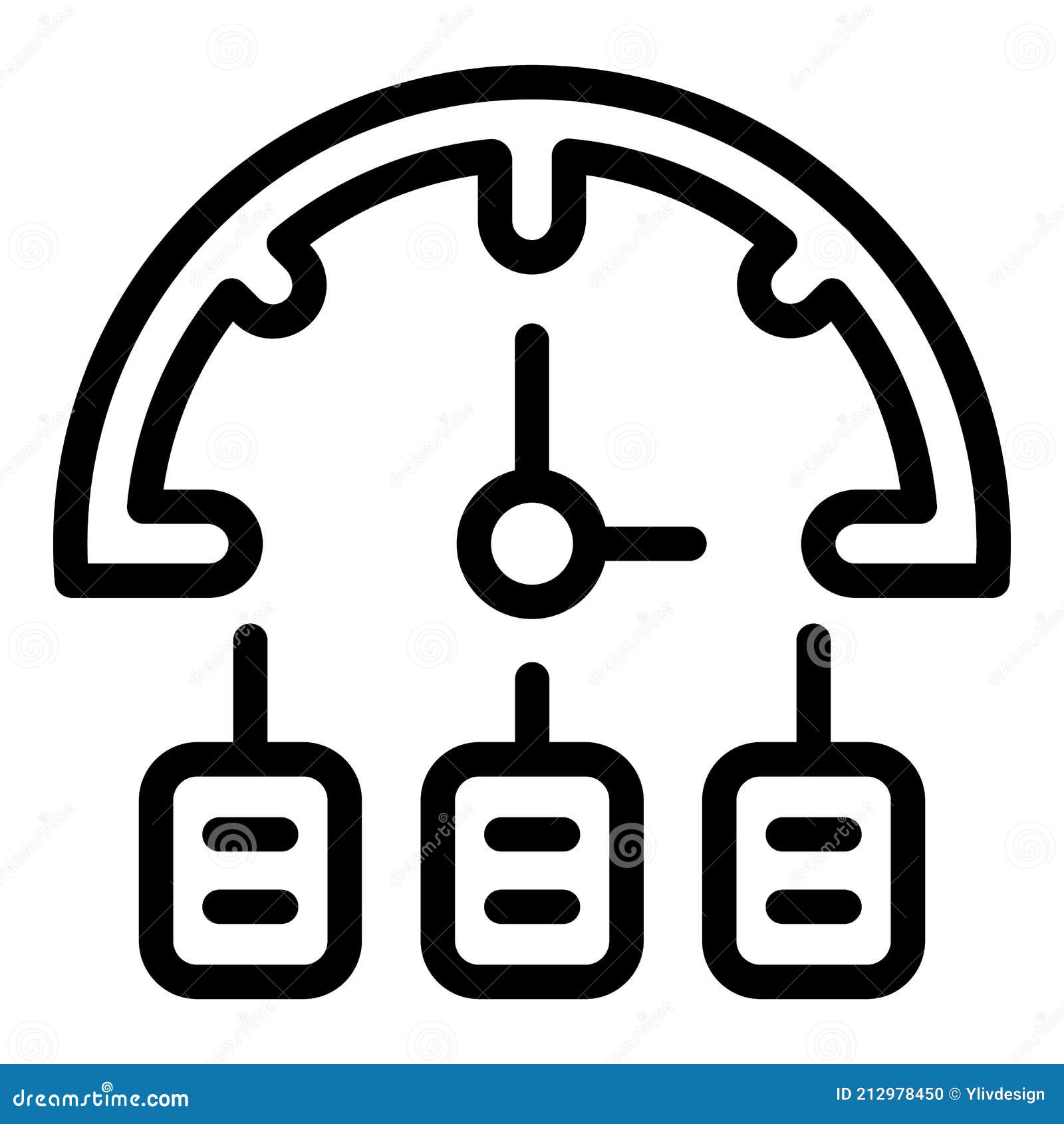 Control Time Management Icon, Outline Style Stock Vector - Illustration ...