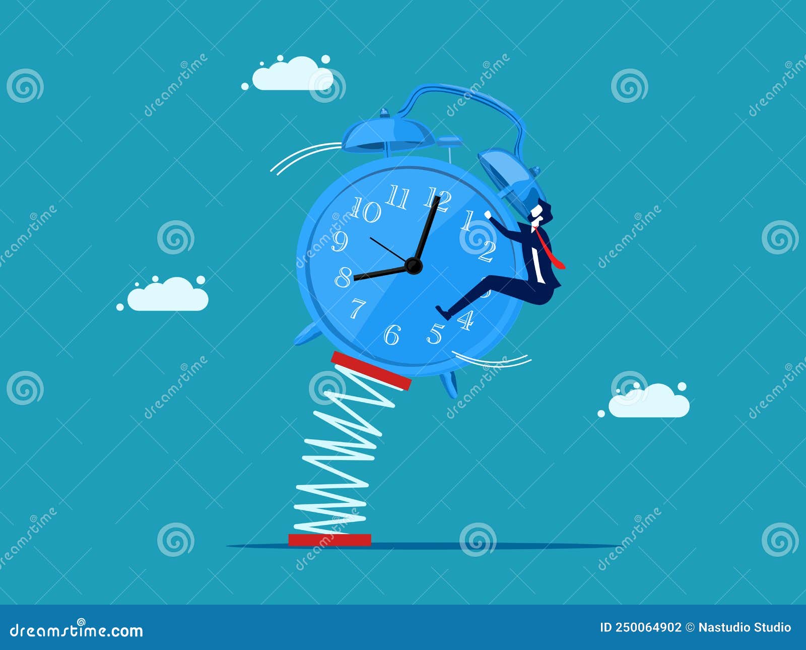 Control Time. Time Efficiency Works with Fluctuations Stock Vector ...