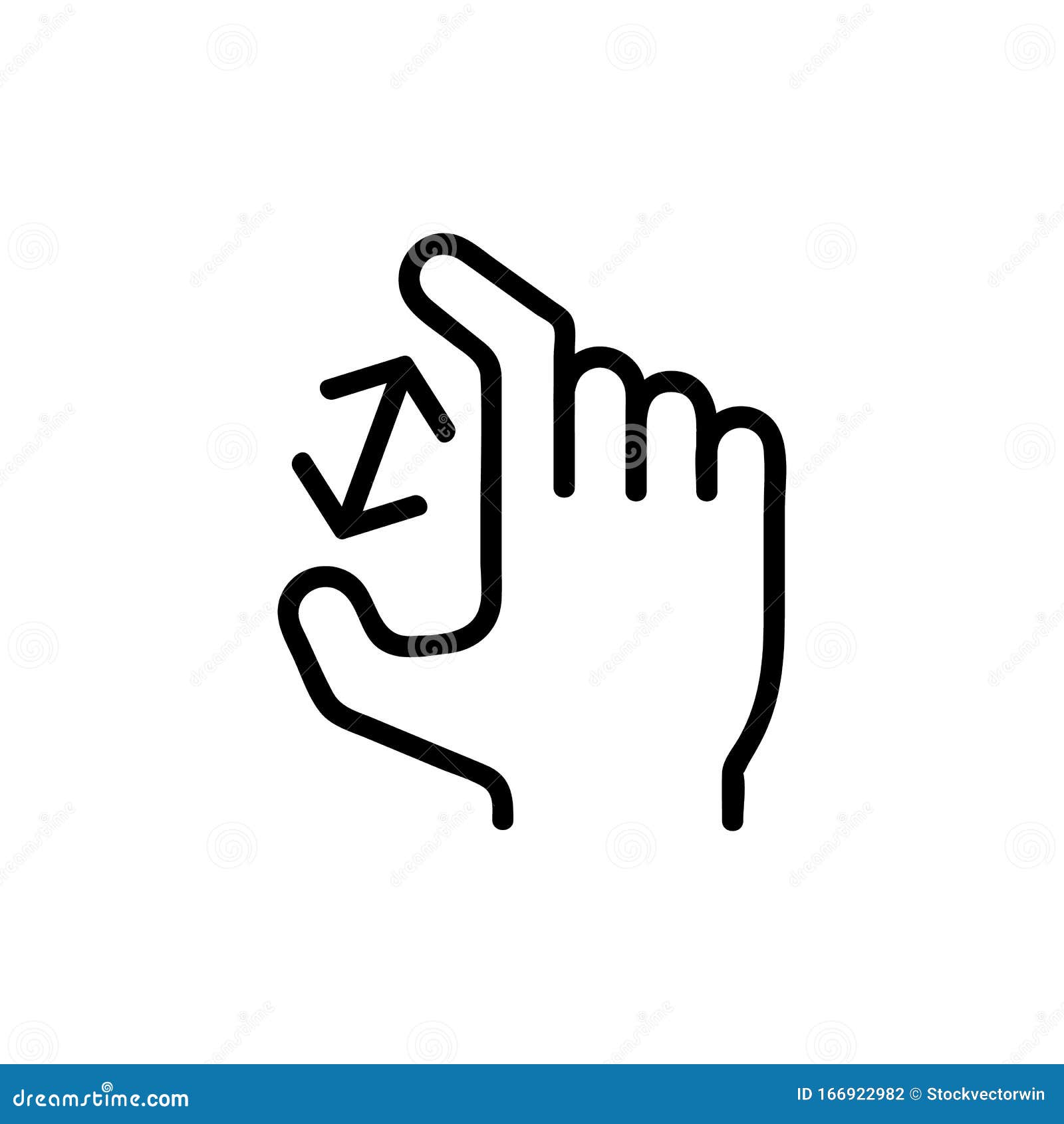 Control on the Touchscreen Icon Vector. Isolated Contour Symbol ...