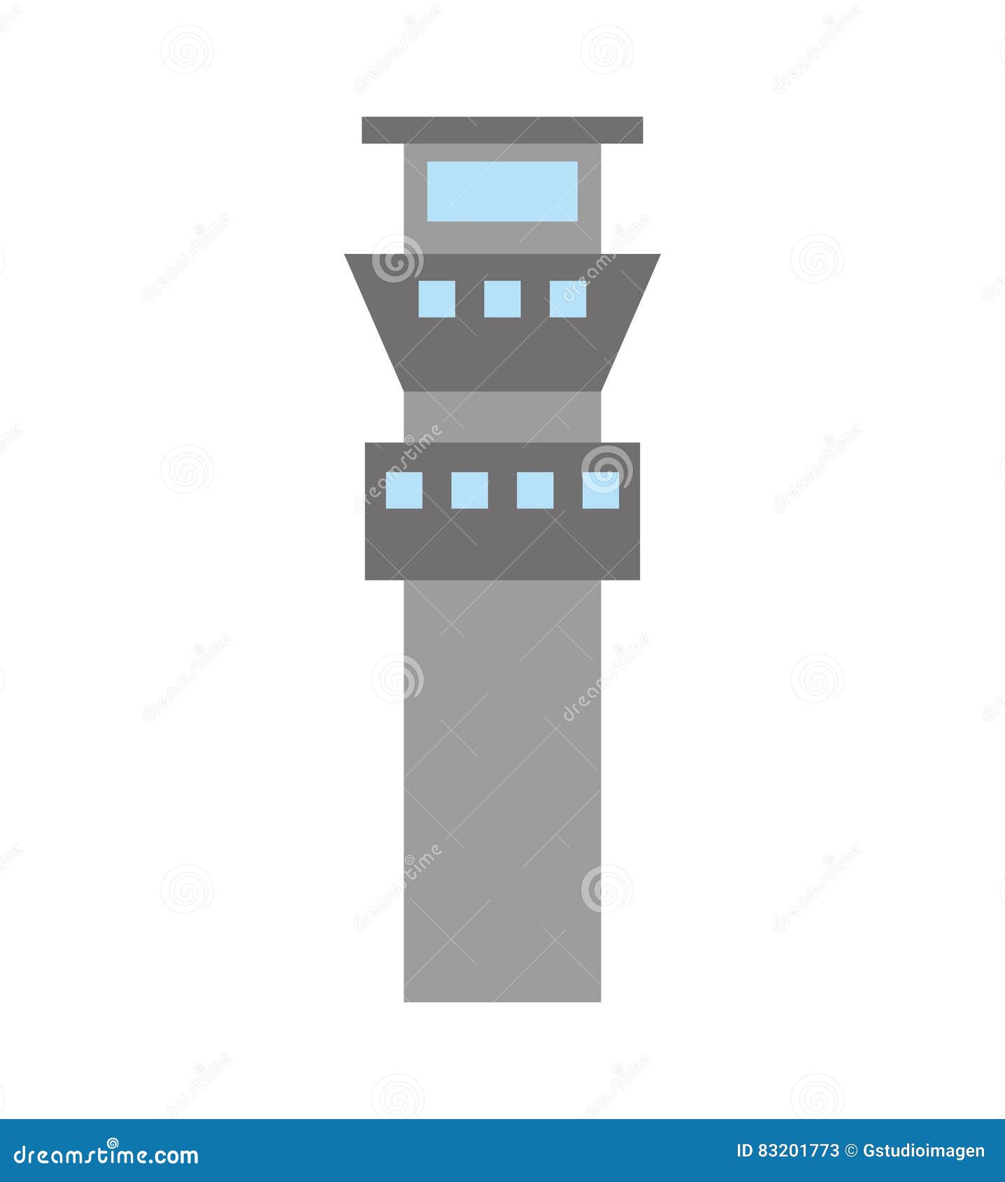 Control Tower Building Icon Stock Illustration - Illustration of ...