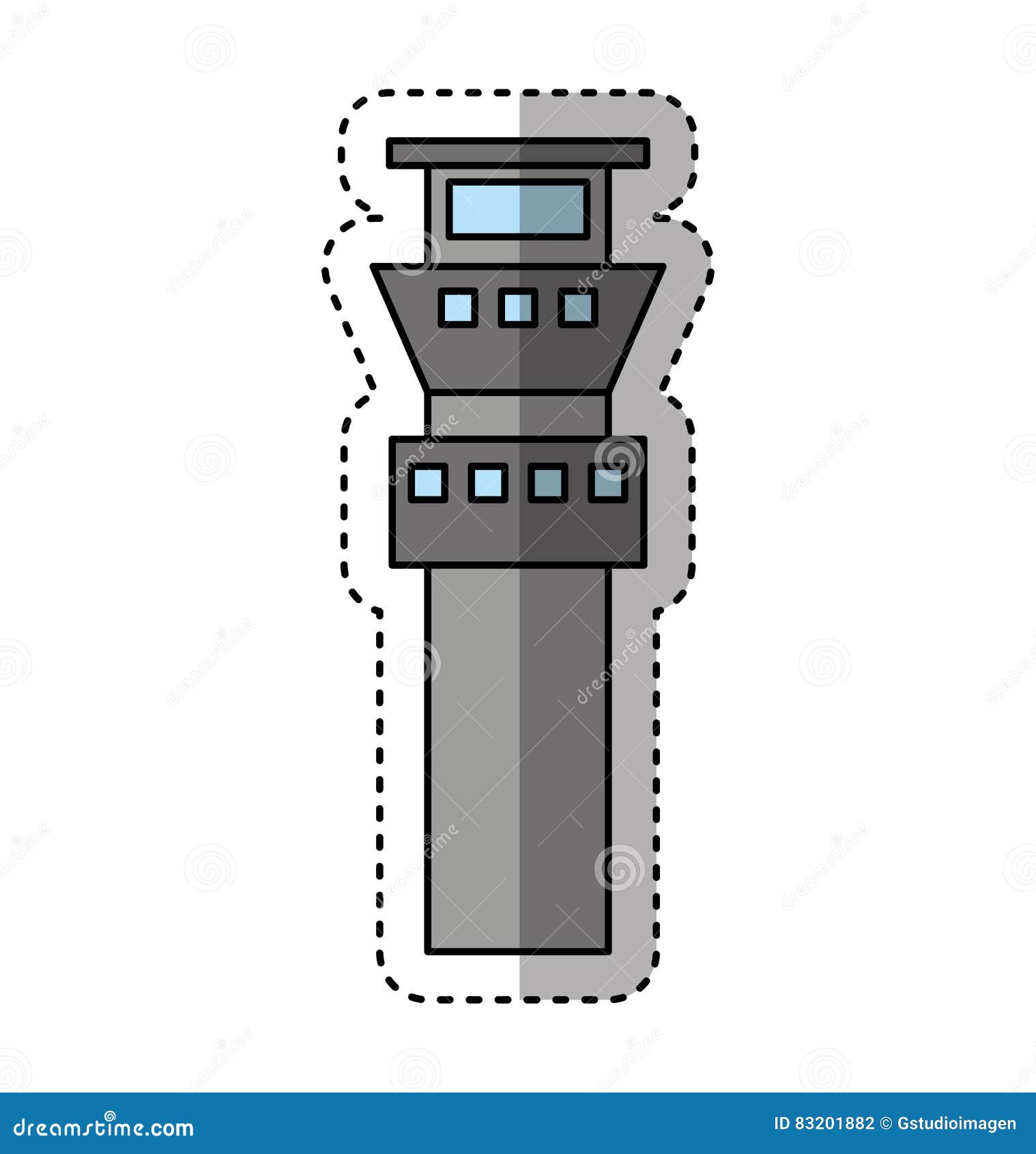 Control Tower Building Icon Stock Illustration - Illustration of ...