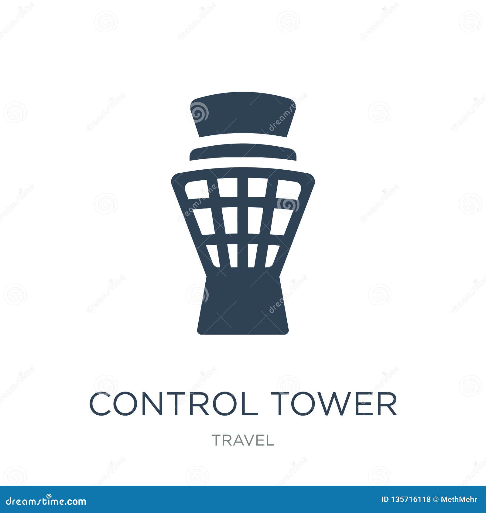 Control Tower Icon in Trendy Design Style. Control Tower Icon Isolated ...
