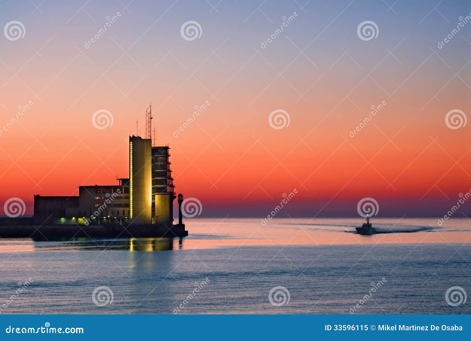 Control tower on sea stock image. Image of trasmitter - 33596115