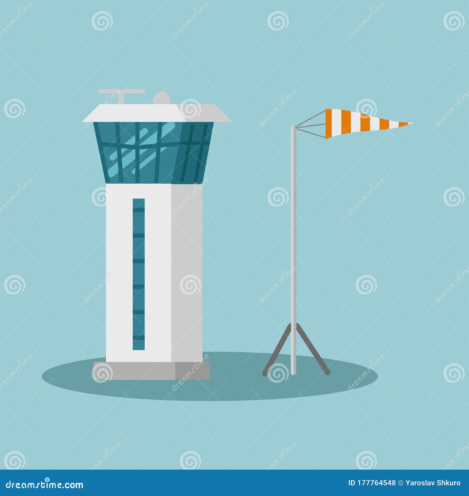 Dispatch Tower Icon, Cartoon Style Vector Illustration | CartoonDealer ...
