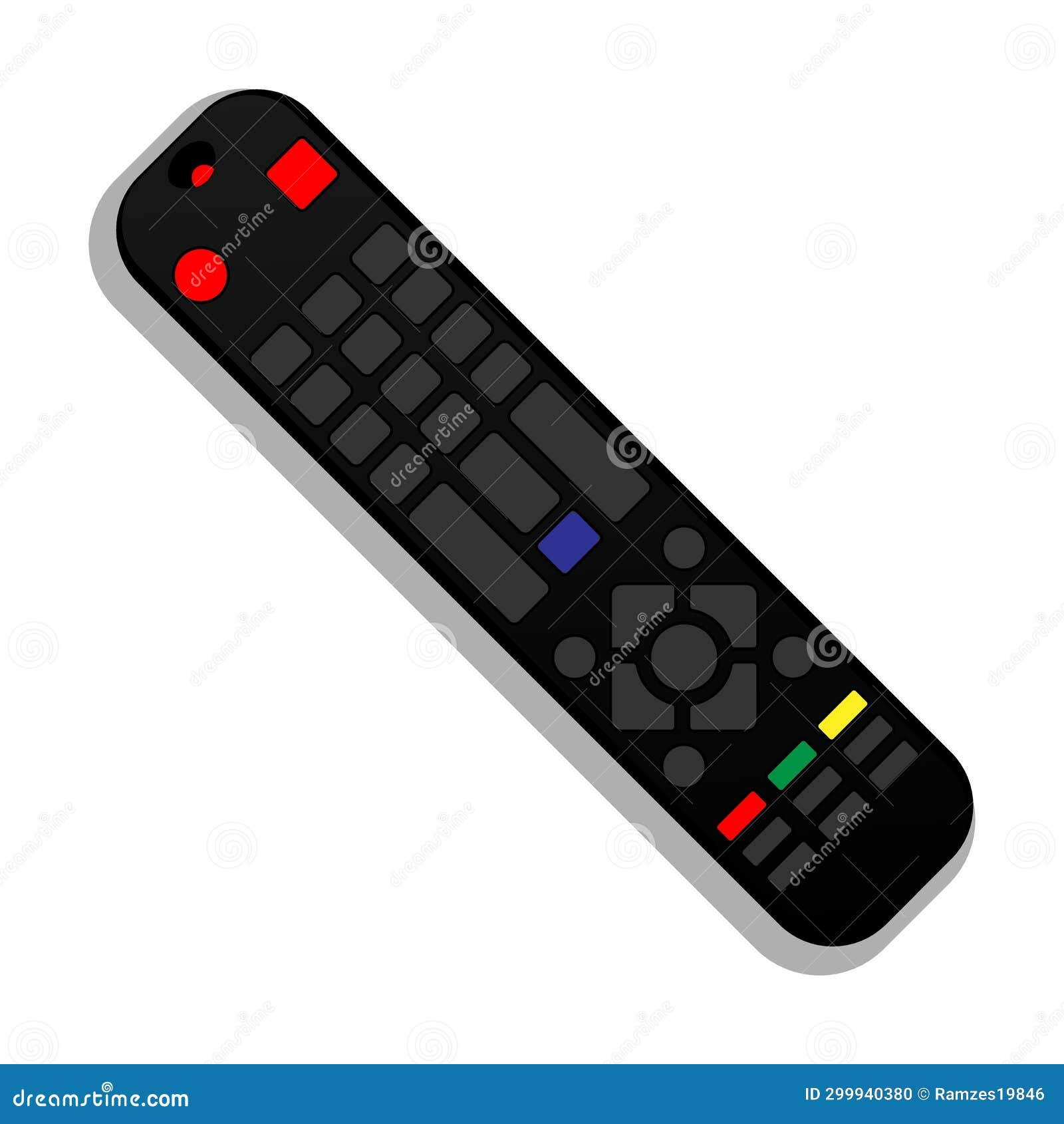 Control Tv Panel with Buttons. Remote Control of Electronic Devices ...