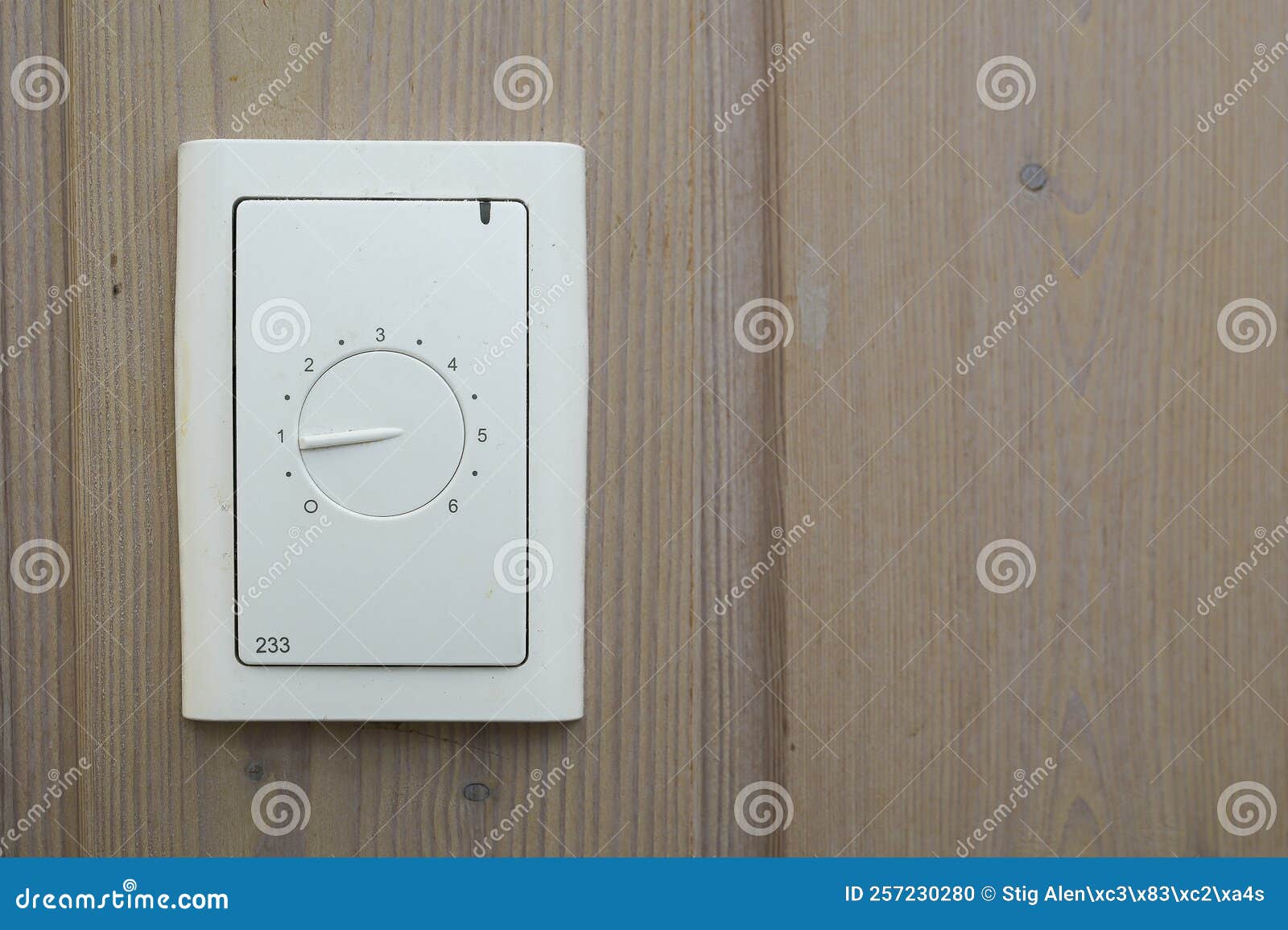Control for Underfloor Heating on a Pine Panel Stock Photo - Image of ...