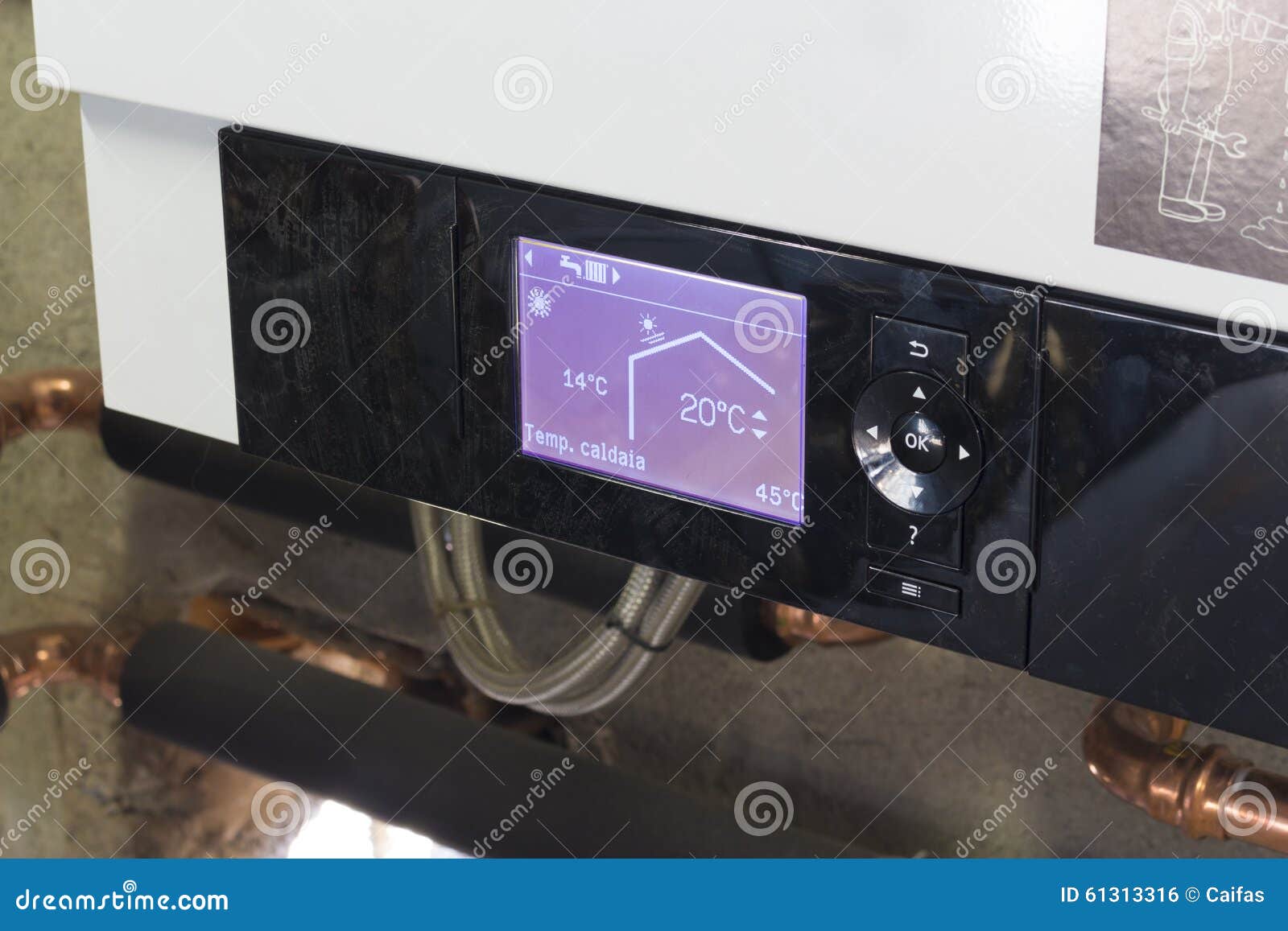 Control unit boiler stock photo. Image of technology - 61313316
