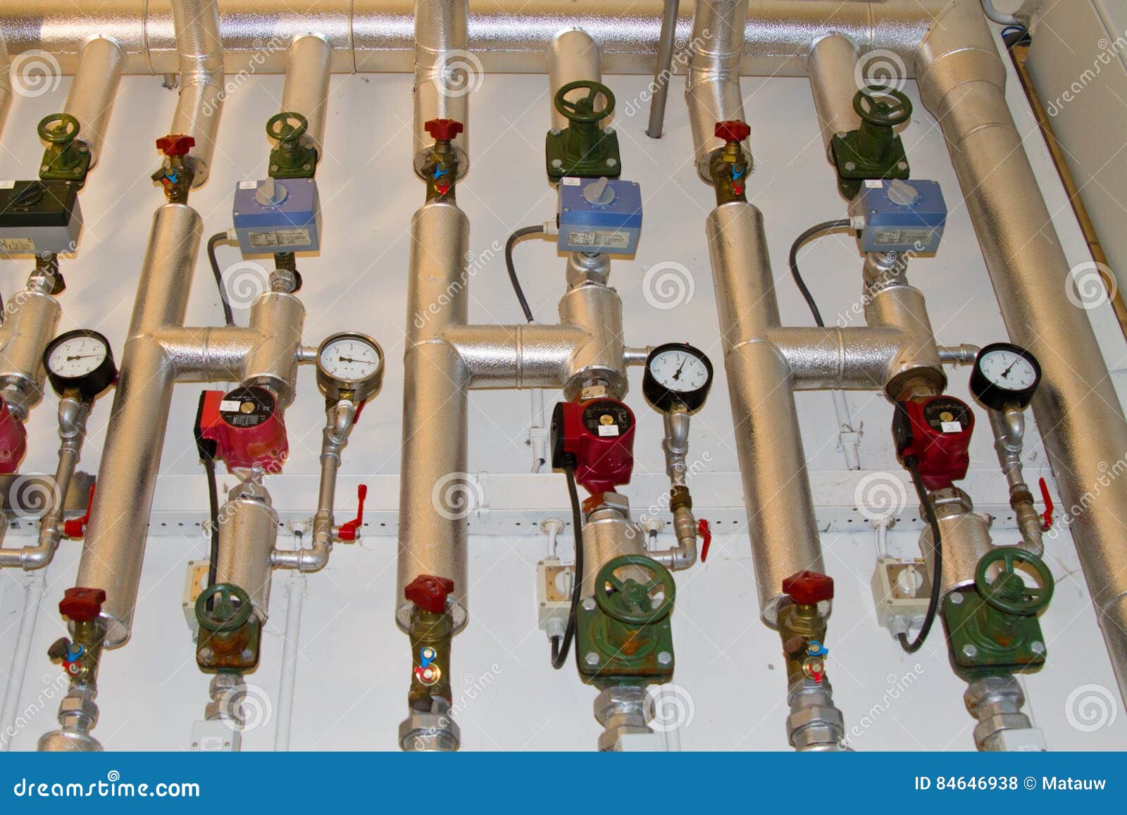 Control Unit of a Complex Central Heating Stock Photo - Image of ...