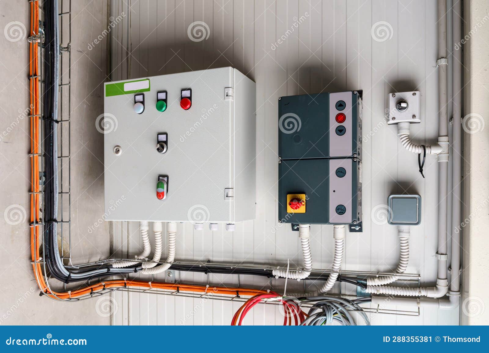 Control Units for Gates and Loading Bridges Stock Image - Image of gate ...