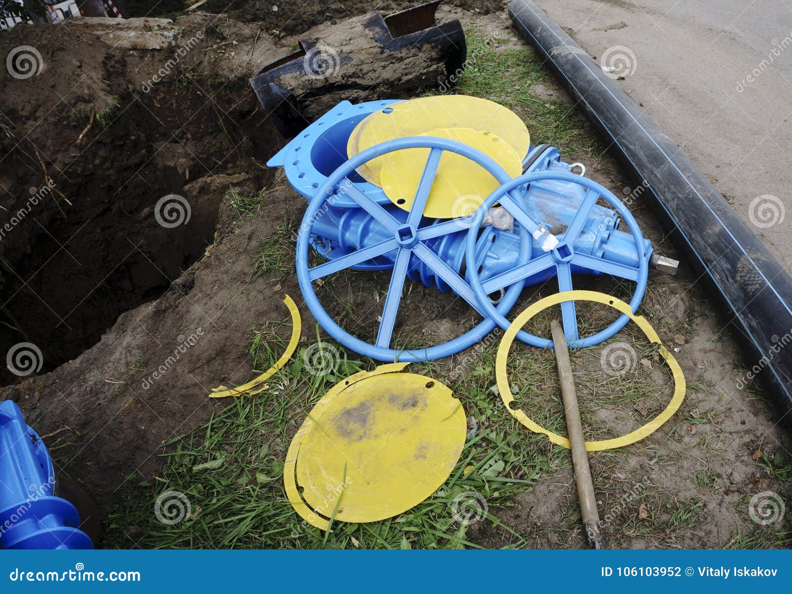 Triangles Control Valve Disassembled Valve Stock Photo - Image of ...