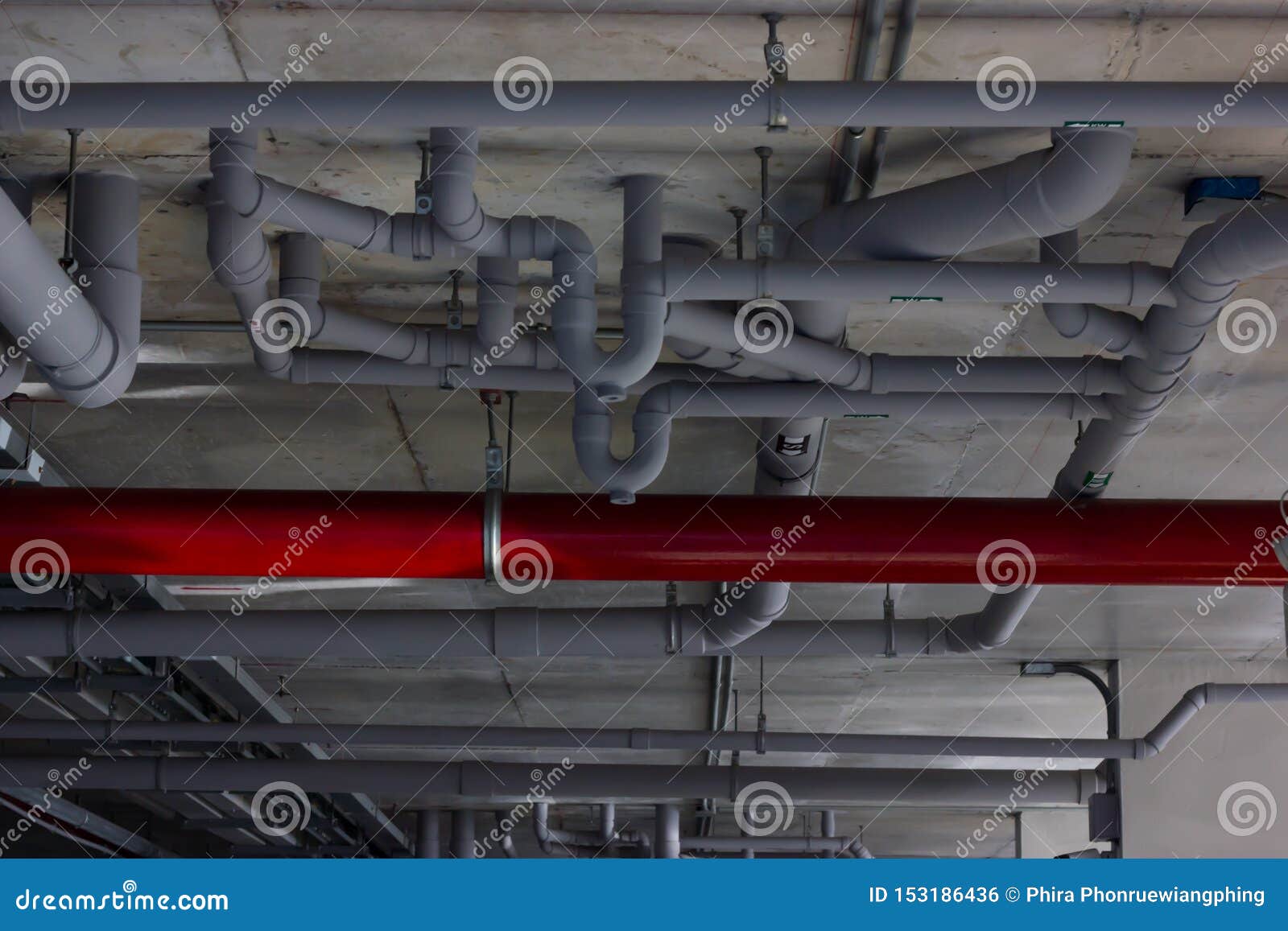 Control Valves, Water Pipe System. Installation of Water Pipes in the ...