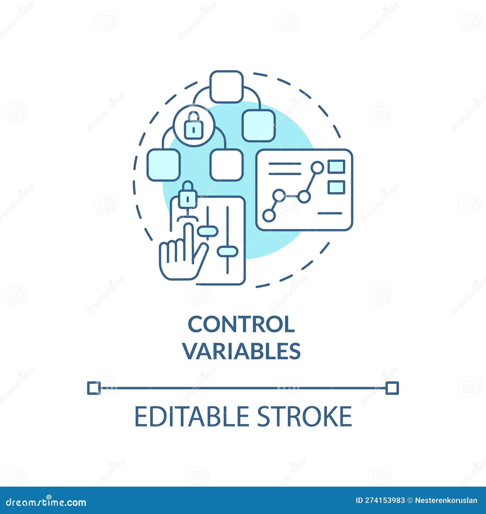 Control Variables Turquoise Concept Icon Stock Vector - Illustration of ...