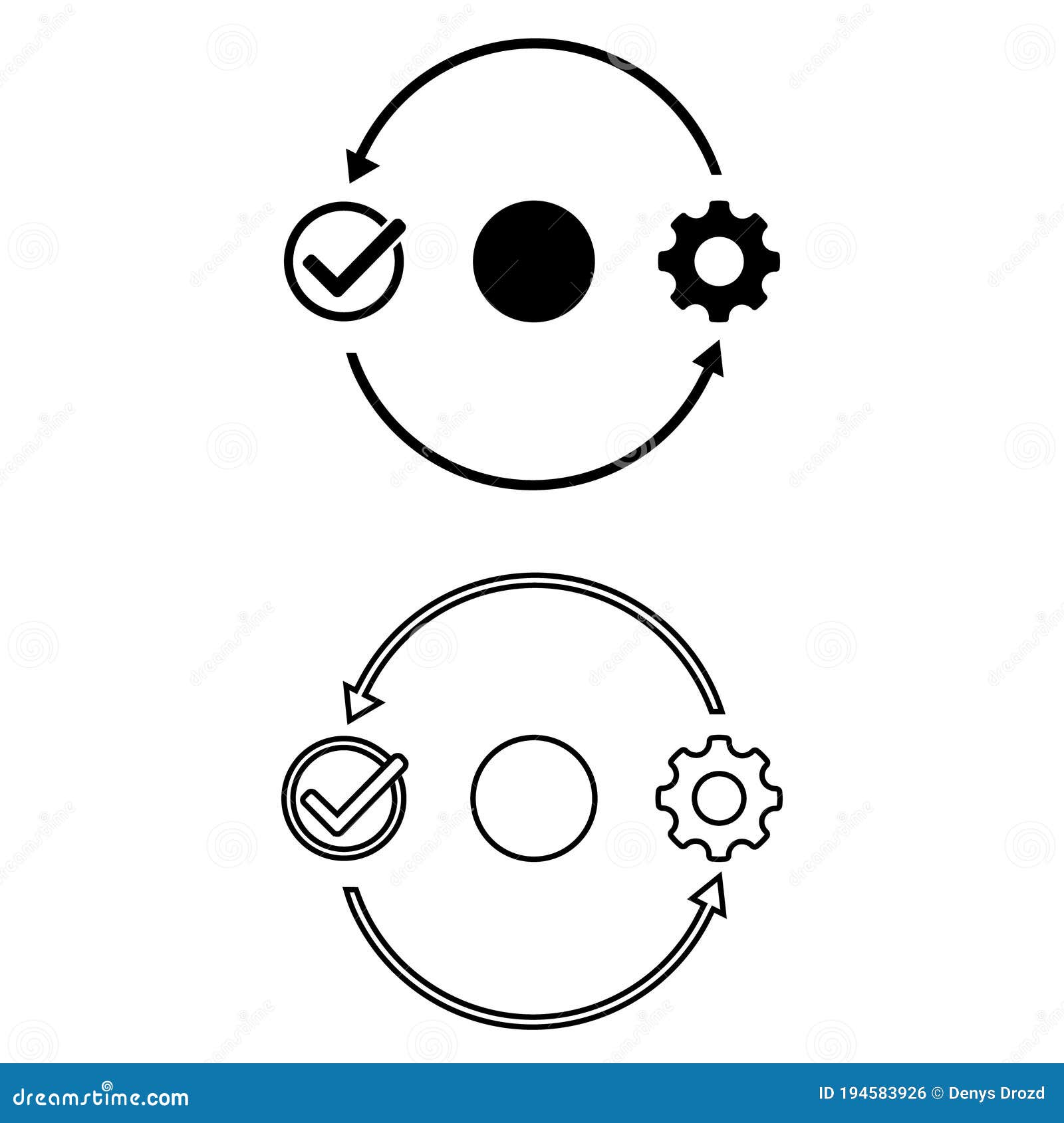 Control Vector Icon Set. Advantage Illustration Sign Collection ...