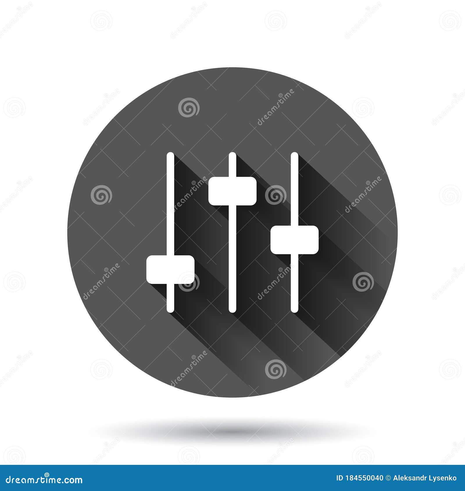 Control Volume Icon in Flat Style. Audio Adjusting Sign Vector ...