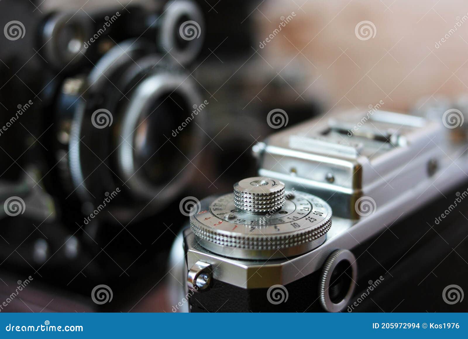 Control Wheel on a Vintage Film Camera Stock Photo - Image of pipes ...