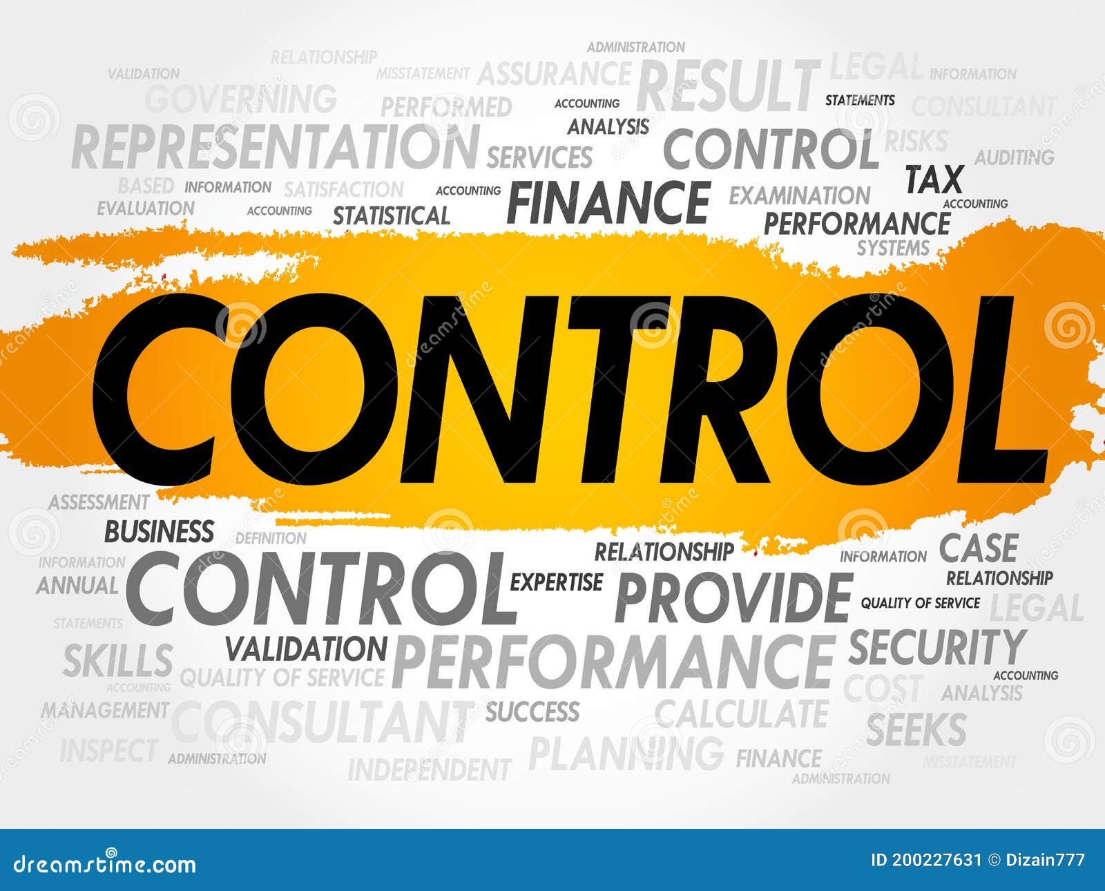 CONTROL word cloud stock illustration. Illustration of auditor - 200227631